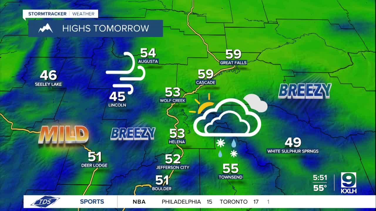 Unseasonably warm and breezy/gusty in some areas through Wednesday