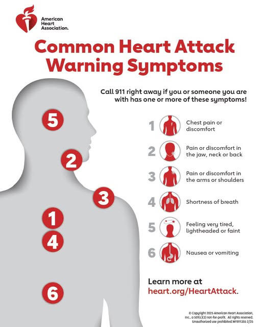 Normal Fire Department shares heart attack signs and symptoms