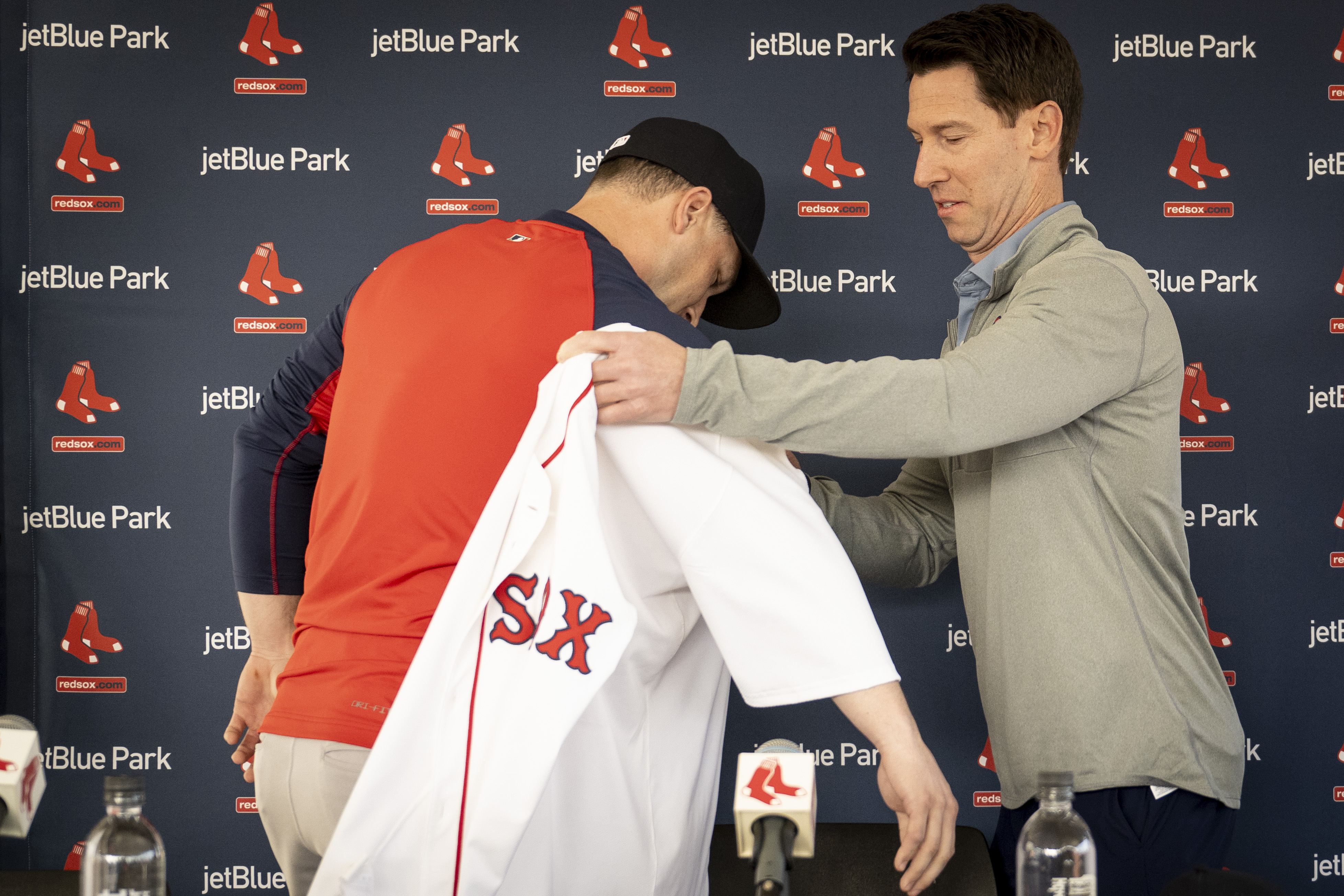 Red Sox's Craig Breslow reacts to Alex Bregman's departure