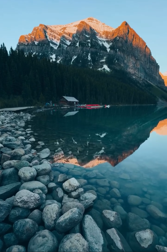 Banff sunrise over the mountains