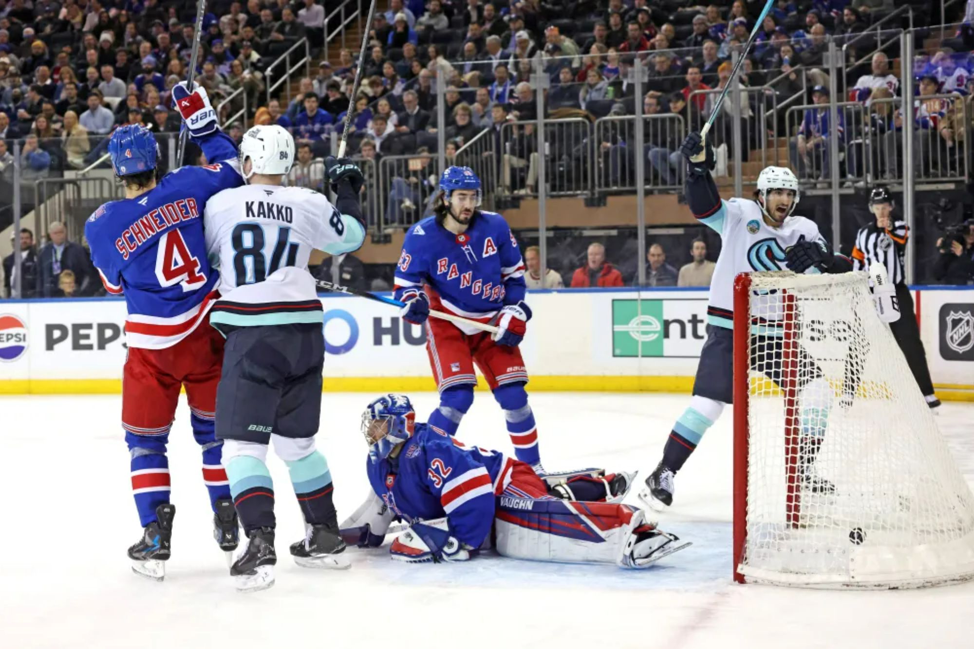 Rangers follow up Bruins embarrassment by blowing early lead to Kraken ...