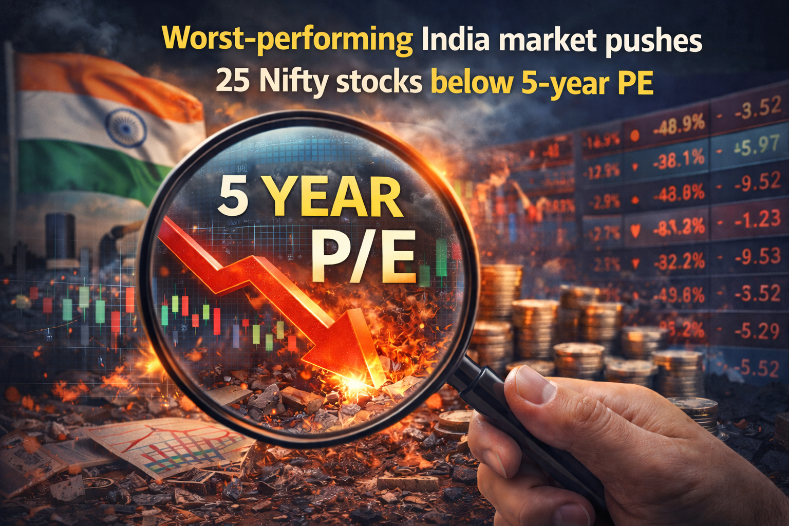 Value buys? Worst-performing India market pushes 25 Nifty stocks below ...