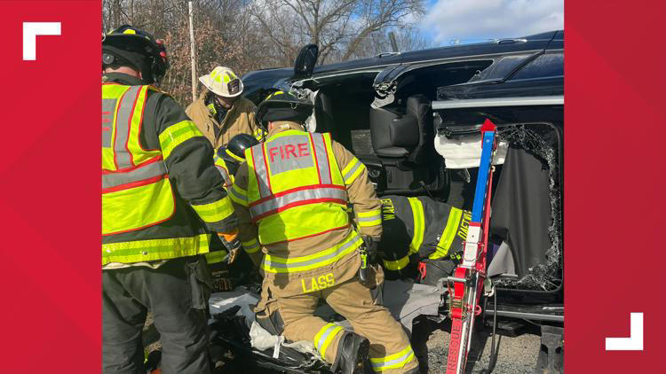 Driver extricated from overturned vehicle in Walker, rushed to trauma ...