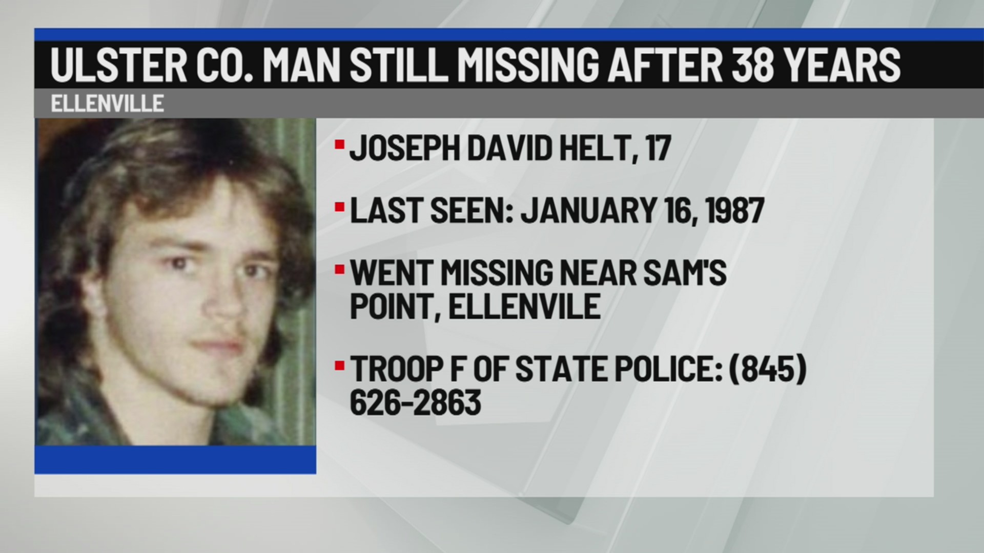 Ulster County man still missing after 38 years