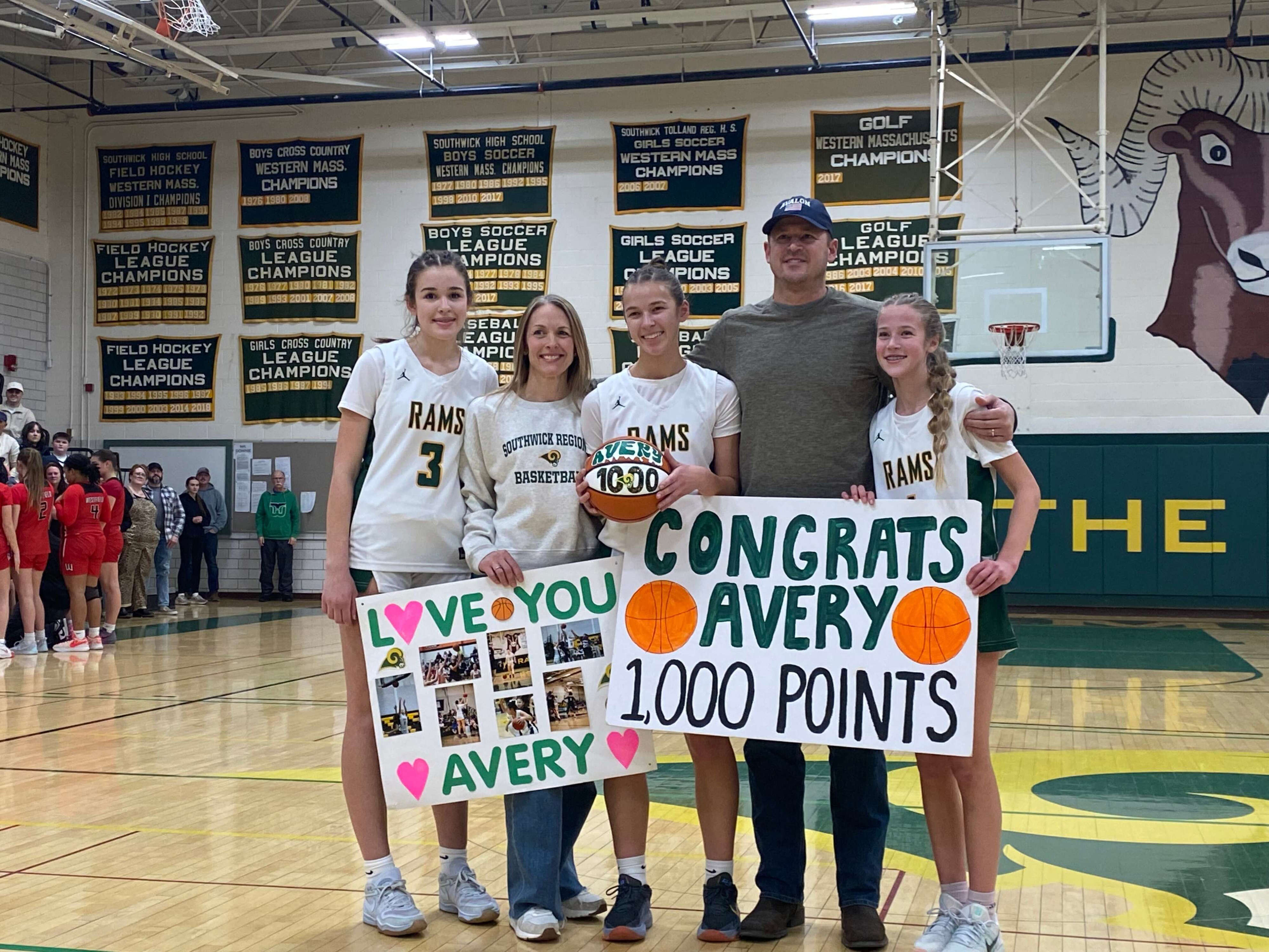 Avery Burkholder records milestone for Southwick girls basketball ...