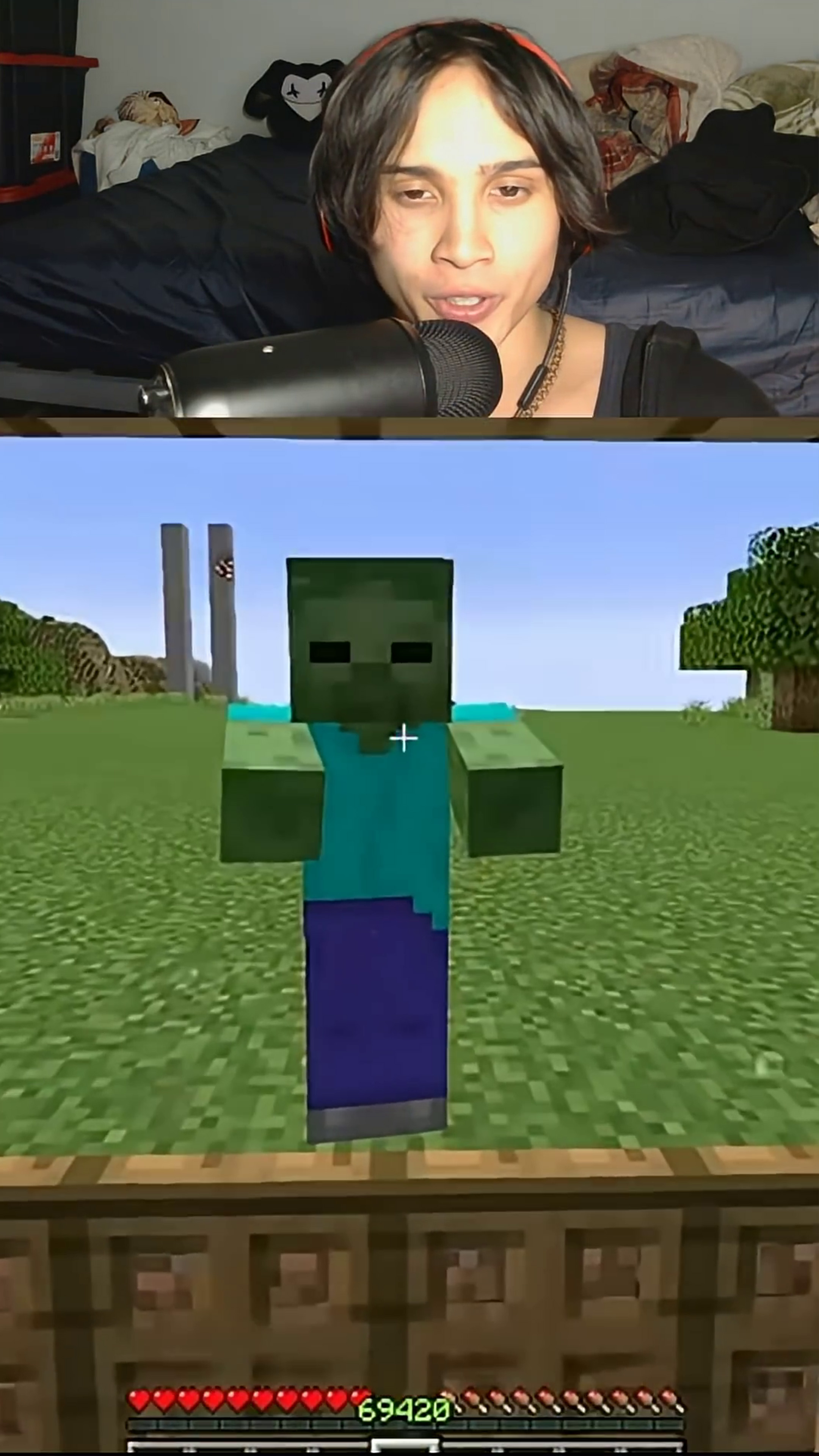 Moments before disaster in Minecraft
