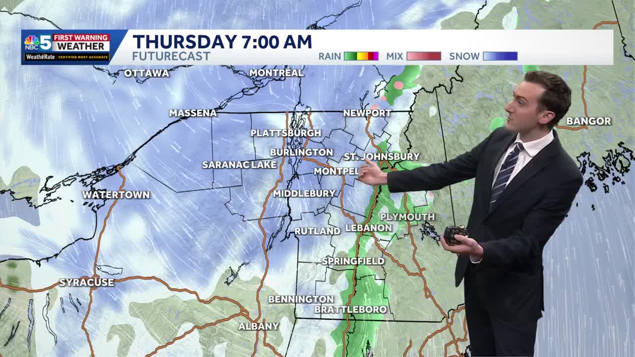 Steady snow likely Wednesday night into Thursday in Vermont (01-12-26)