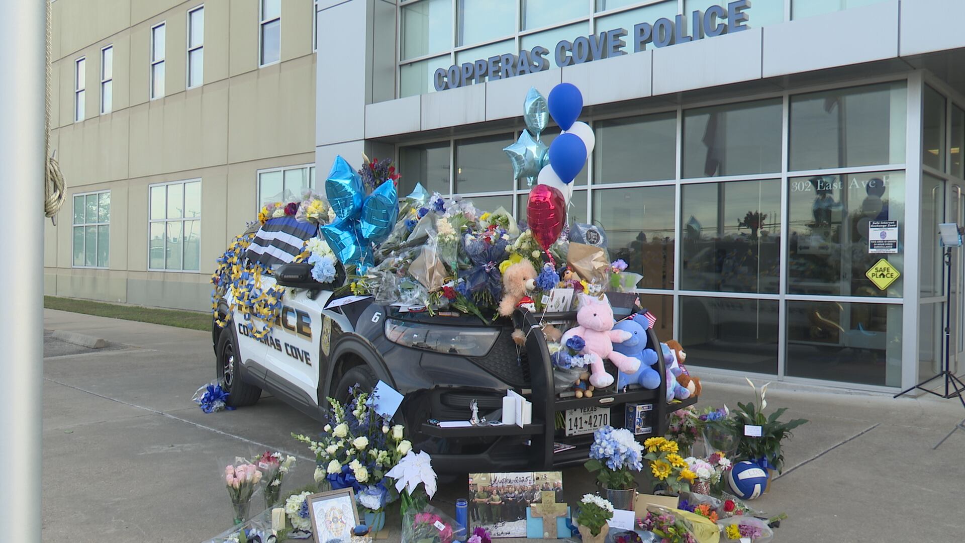 Community doubles memorial for slain Copperas Cove officer