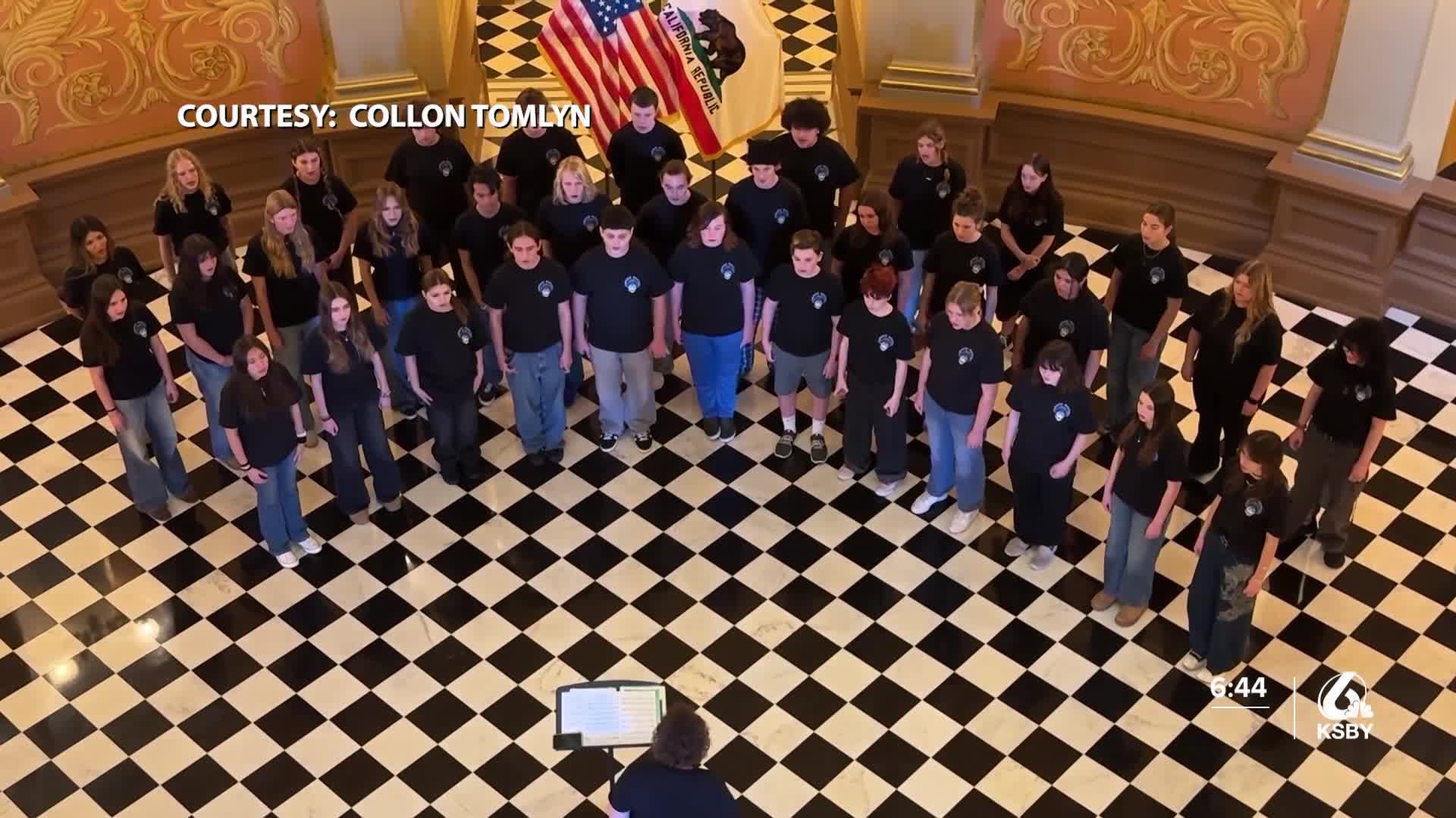 Morro Bay High School choir performs at the state Capitol