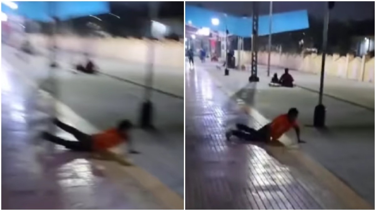 Swiggy delivery man falls while getting off moving train. Company ...