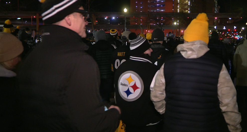Stream of Steelers fans leave Acrisure Stadium disappointed Monday