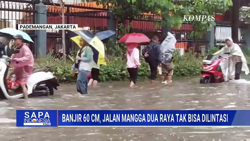 Jakarta diguyur hujan lebat, banjir rendam Jalan Mangga Dua Raya dan ...