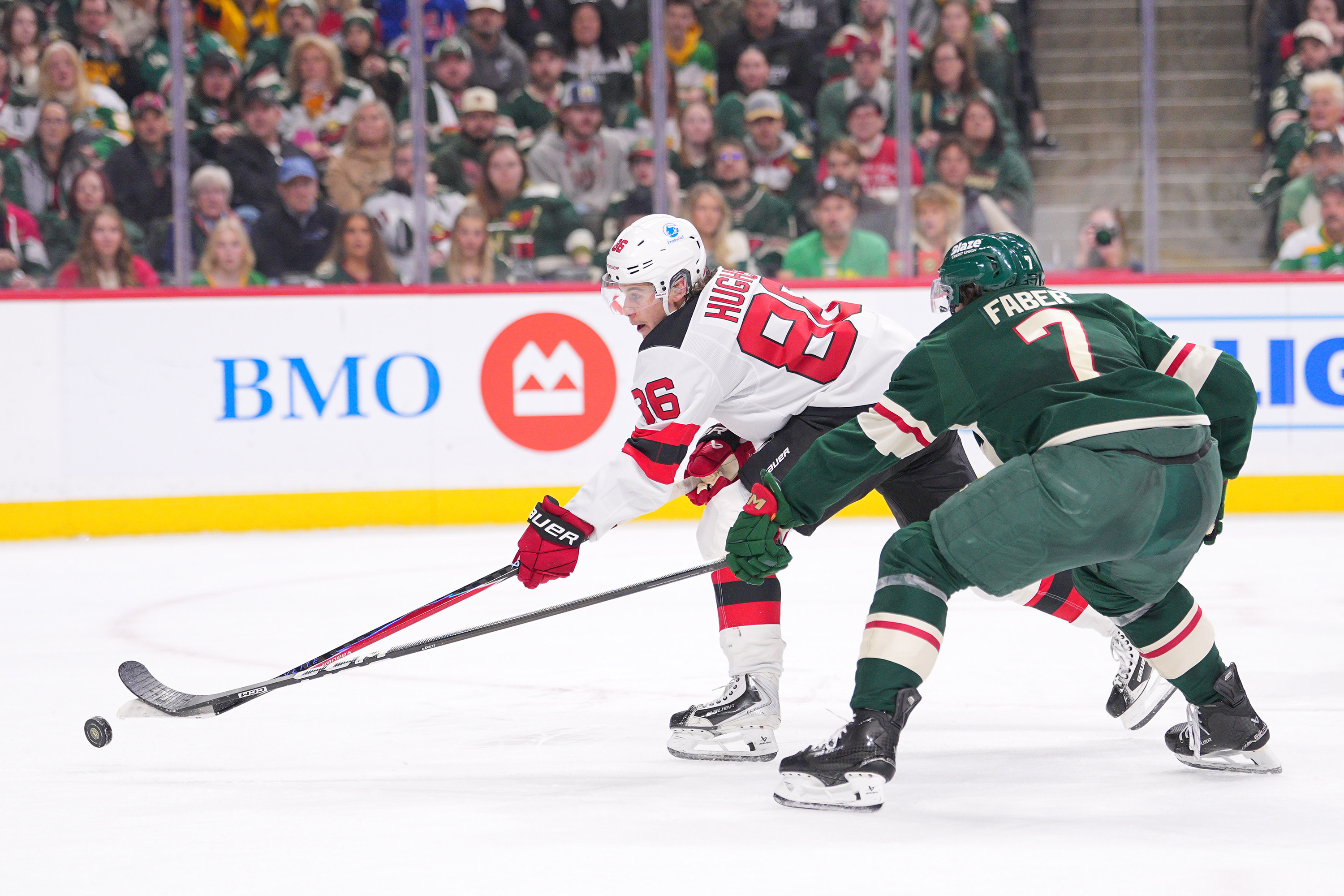 Devils roll to 5-2 victory in Wild’s first 'Hughes Bowl'