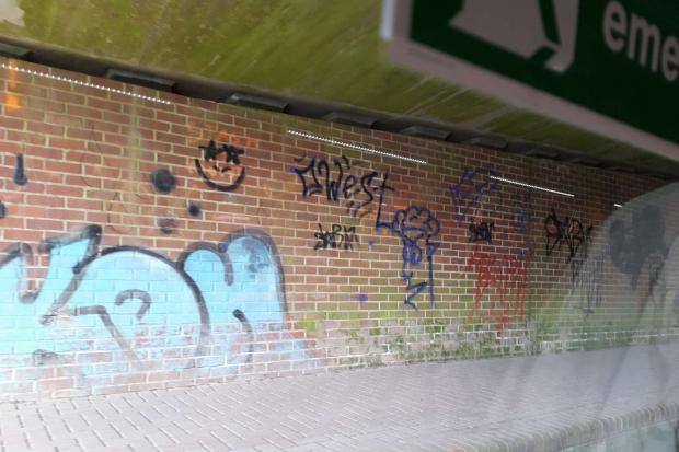 Underpass flooded with graffiti left for seven years