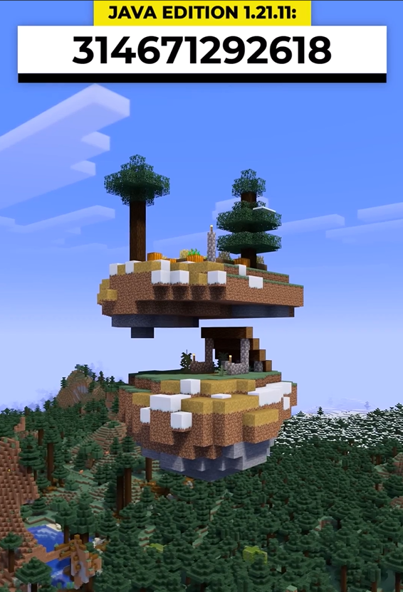 This Minecraft seed has floating islands above spawn!