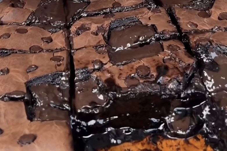 Resep brownies mochi lumer, tekstur kenyal dengan isian cokelat leleh