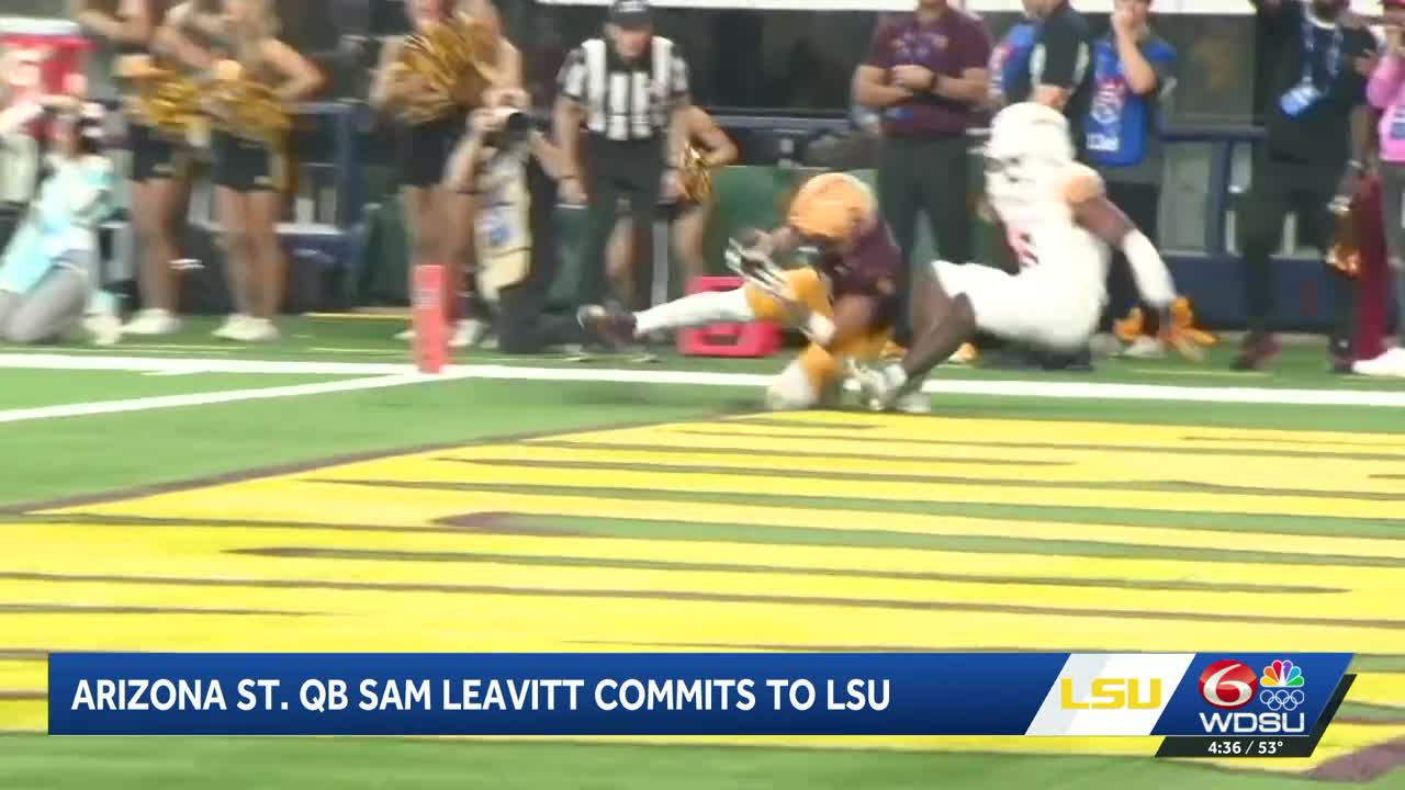 Arizona St. QB Sam Leavitt commits to LSU
