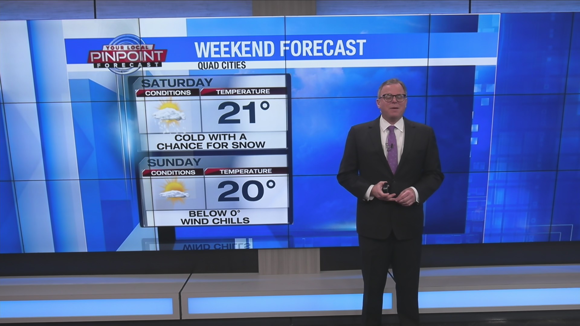Cold weekend on tap for the Quad Cities (once we get there!)