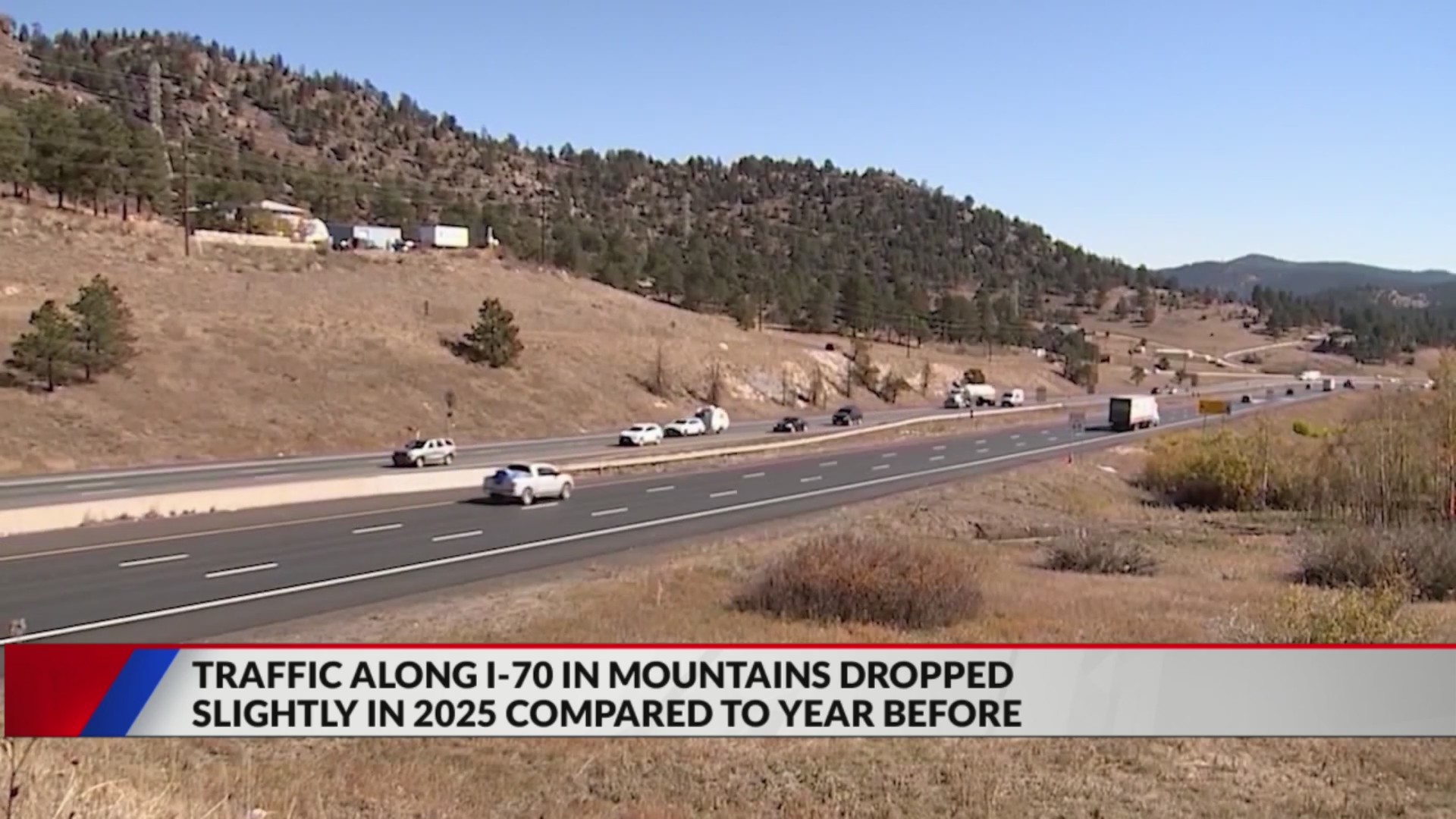 Traffic along I-70 in mountains sees lowest traffic since 2020: CDOT