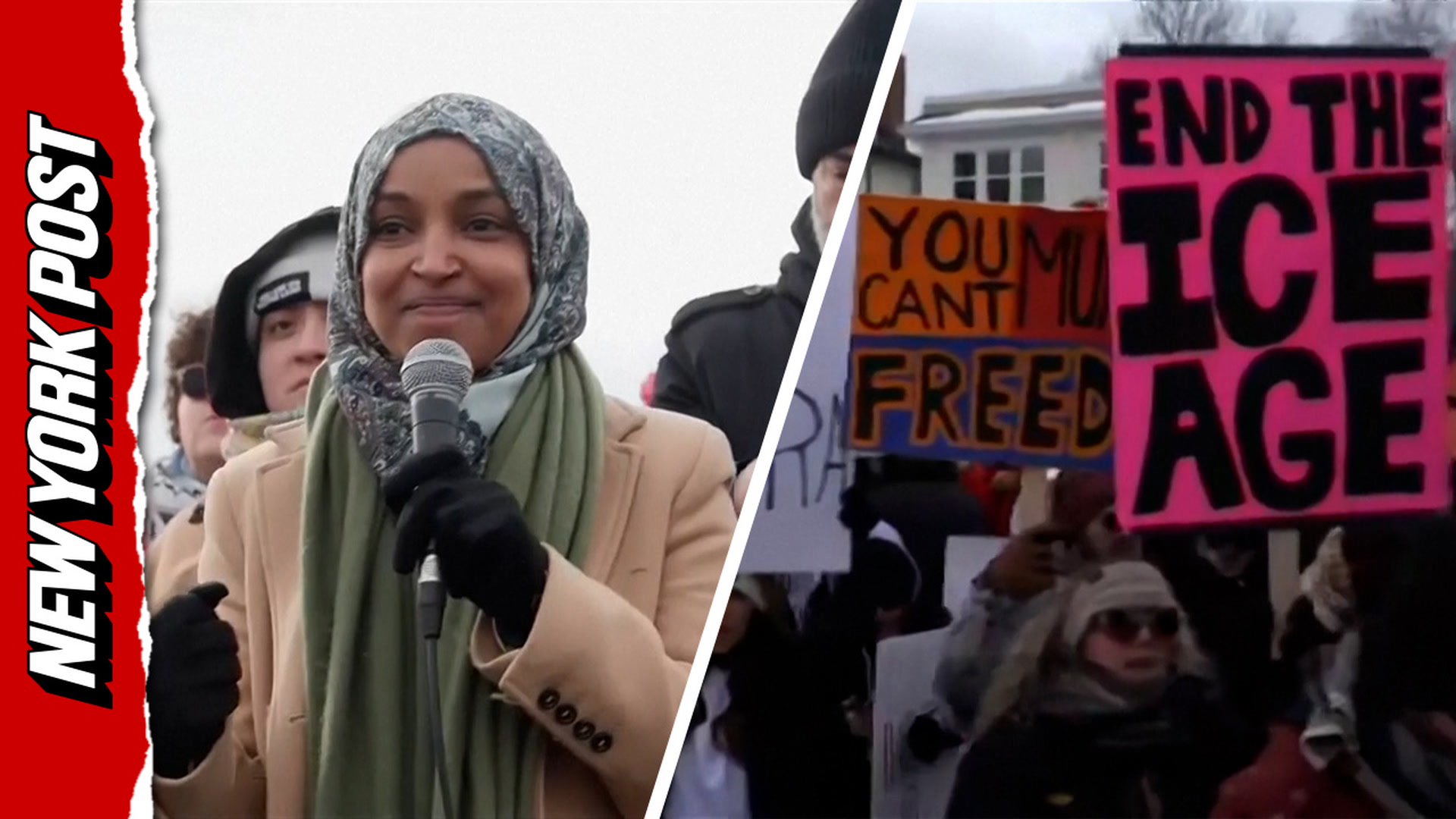 Ilhan Omar leads crowd as Minneapolis anti-ICE protests escalate