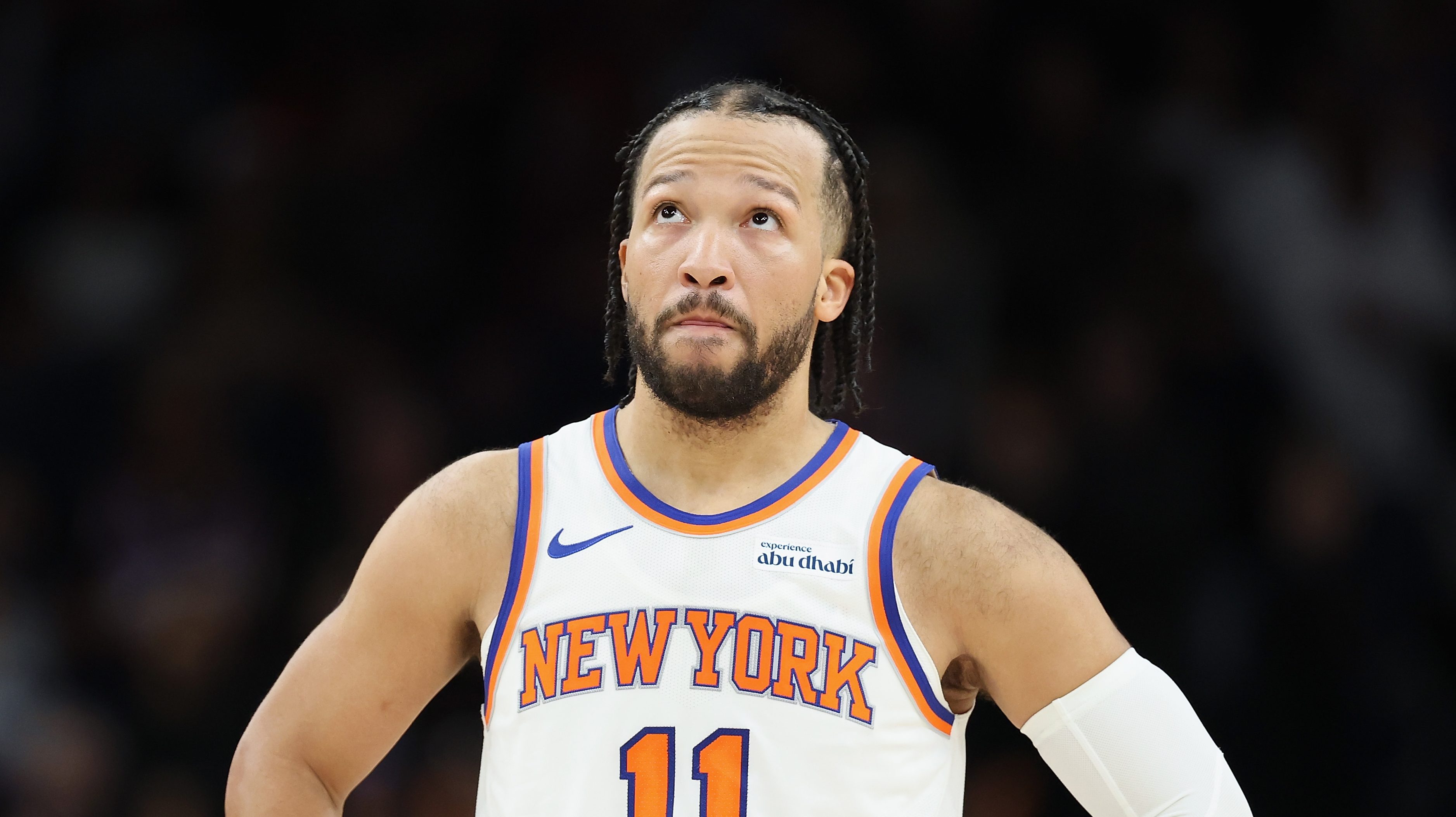 Knicks’ Jalen Brunson reacts to KAT guarding him in All-Star Game