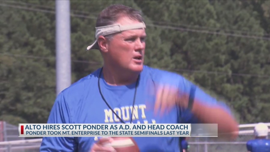 Alto ISD hires Scott Ponderas new head football coach, athletic director