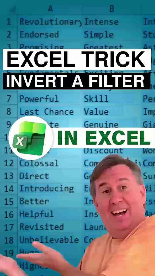 Excel filtering tip: Invert results by font color