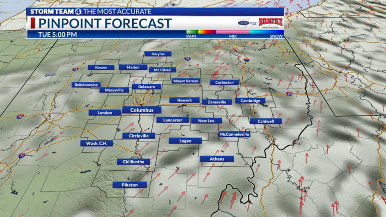 Warming ahead of a cold week in Columbus area