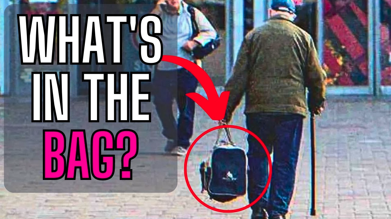 Elderly man takes a bag into the subway and returns daily with flowers