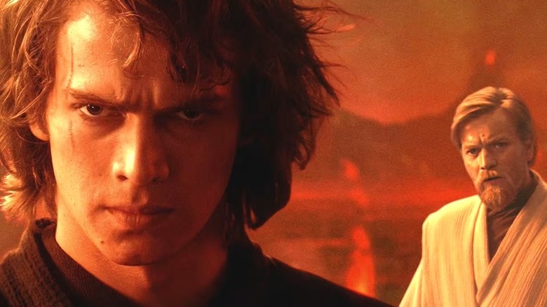 How did Anakin Skywalker get his scar in the Star Wars universe?