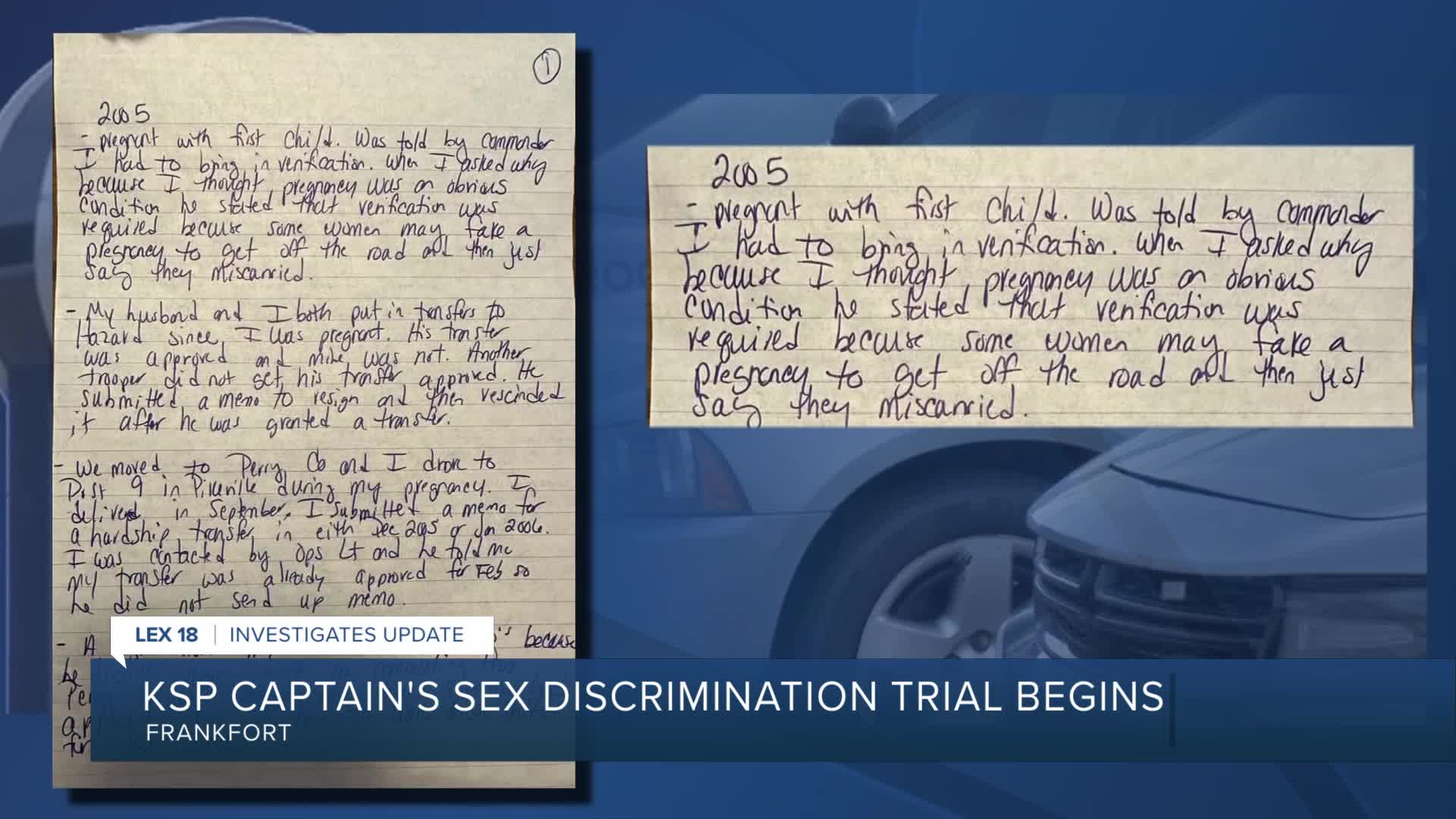 KSP captain's sex discrimination trial begins