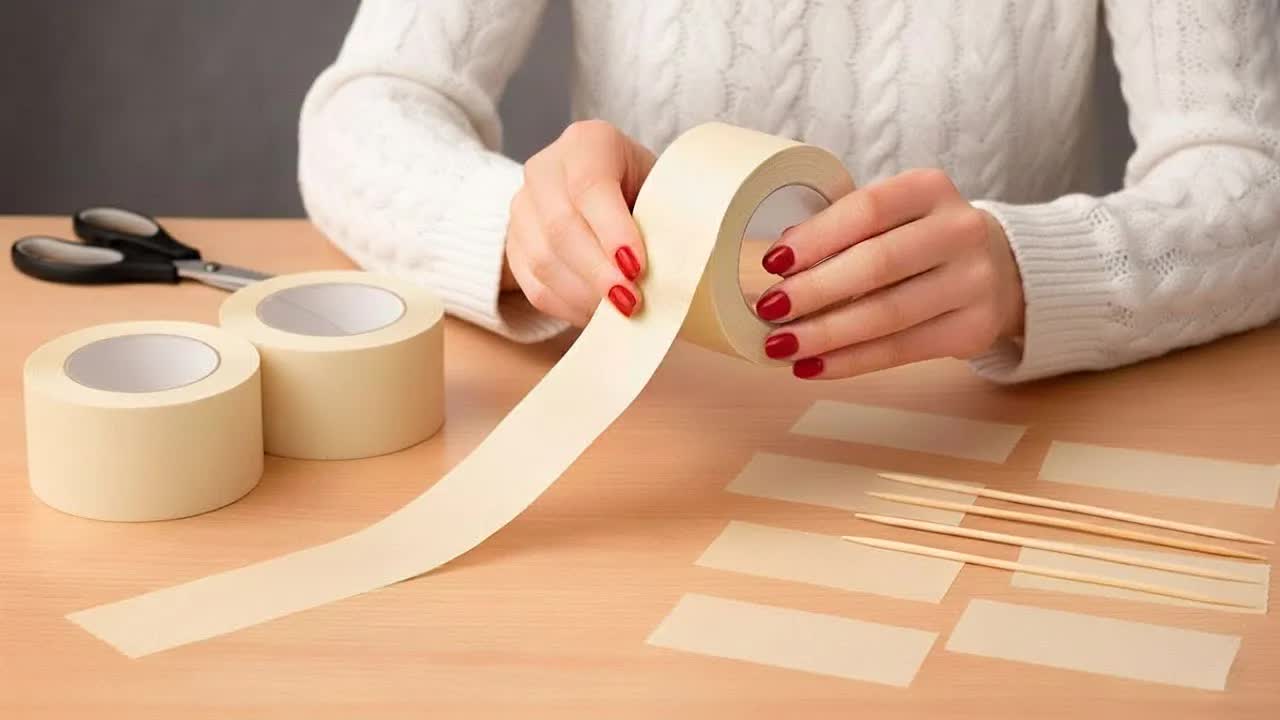 Genius! Incredible idea using regular paper tape and sticks! Cheap home ...
