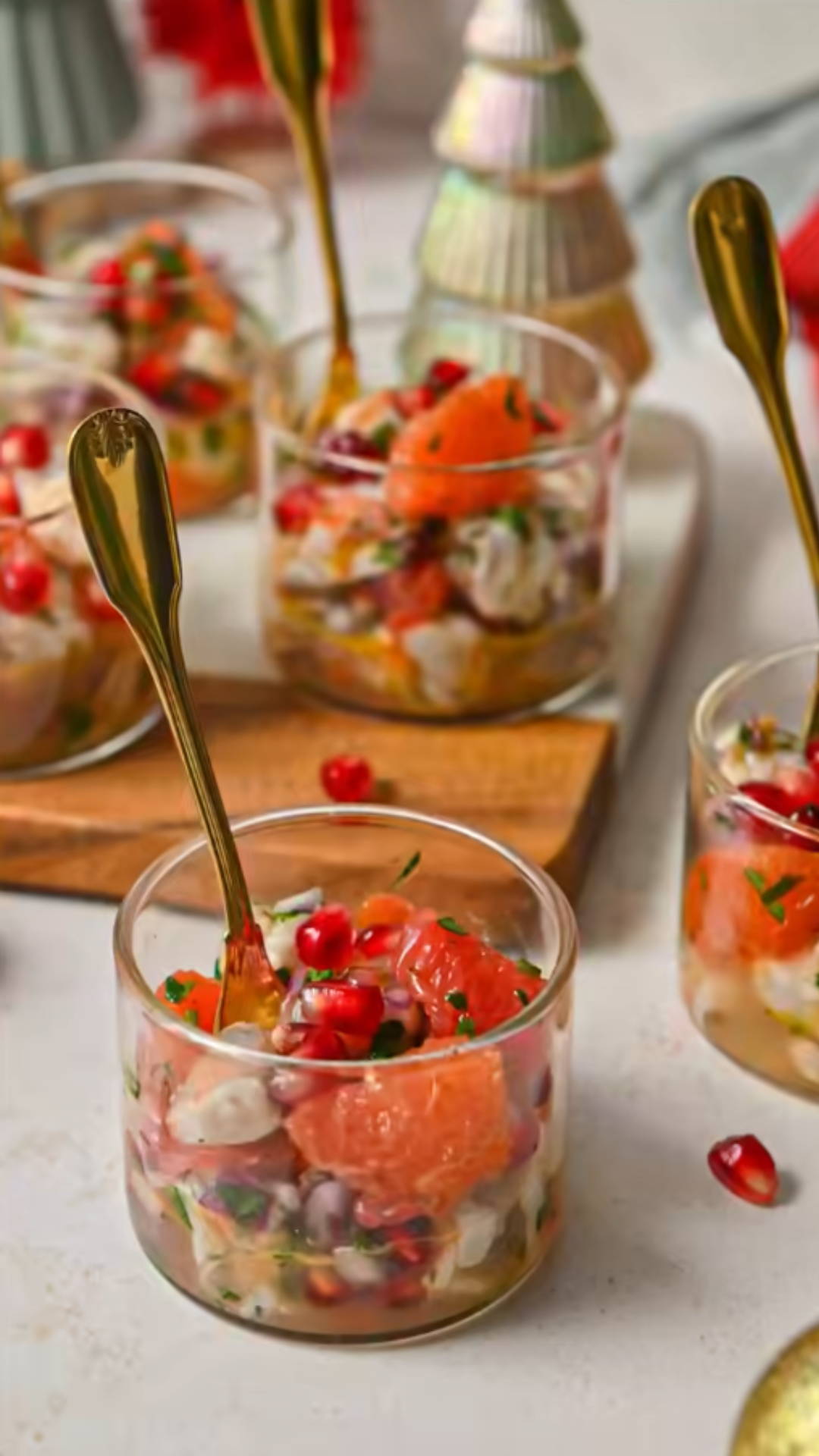 Citrus and pomegranate shrimp ceviche bright and refreshing