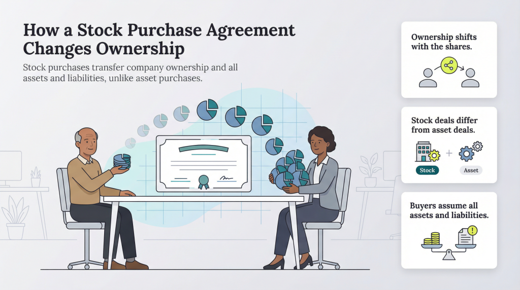 How to structure a stock purchase agreement (template)