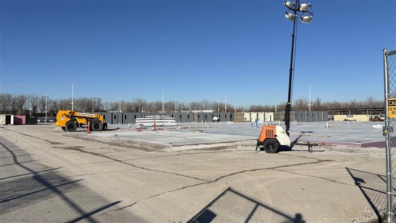 Kansas City temporary jail construction underway