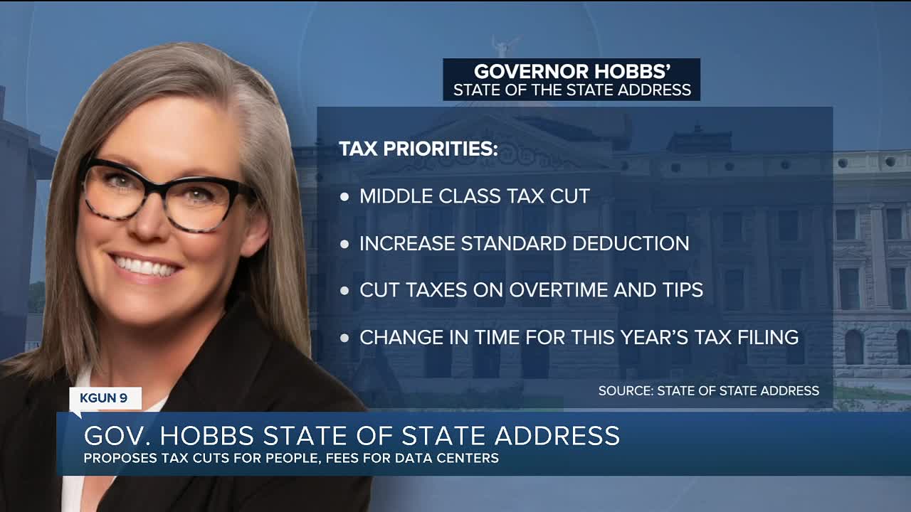 Gov. Hobbs calls for tax cuts in State of State address