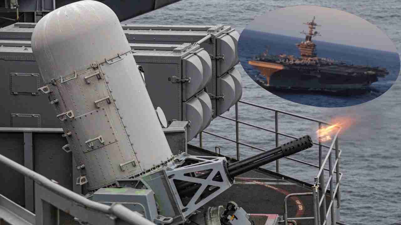 Amerikaanse marine test wapens van USS Abraham Lincoln tijdens ...