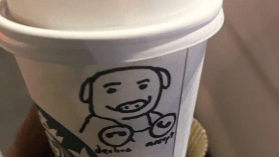 'Disrespectful' Starbucks worker sacked after drawing pig on police ...