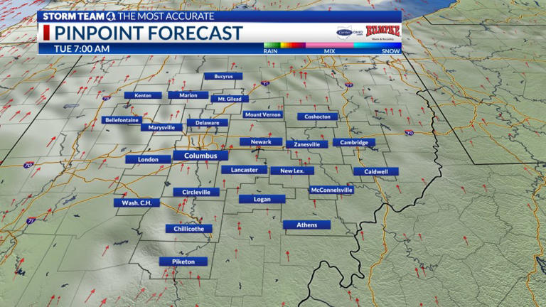Warming ahead of a cold week in Columbus area