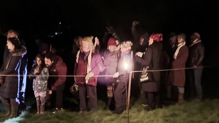 Frightening away evil spirits at Sandford Wassail, video Alan Quick IMG ...