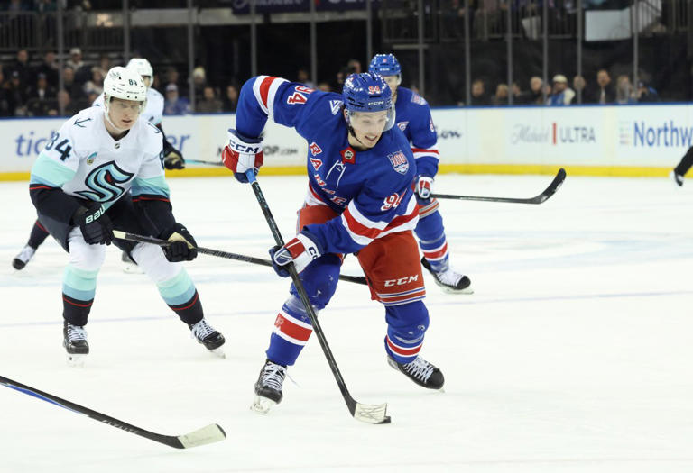 Rangers follow up Bruins embarrassment by blowing early lead to Kraken ...