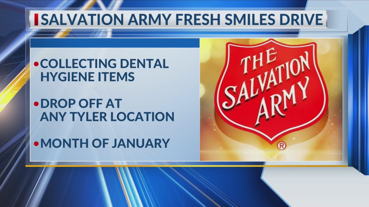 Salvation Army is collecting dental hygiene items for Fresh Smiles Drive