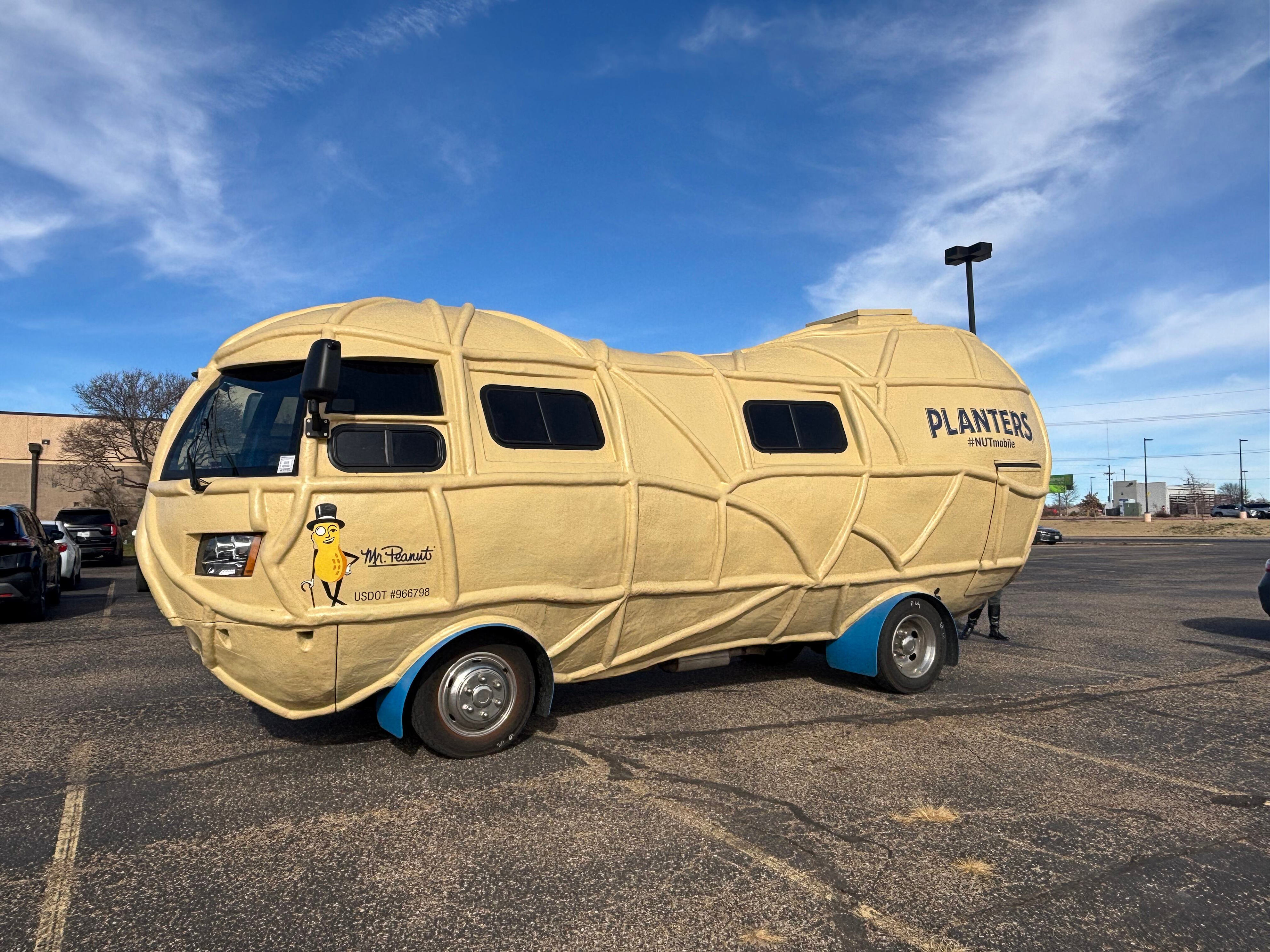 Planters Nutmobile makes stop in Lubbock, heads to Texas Tech on Wednesday