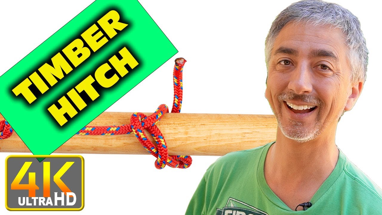 How to tie the timber hitch knot strong & simple rope knot
