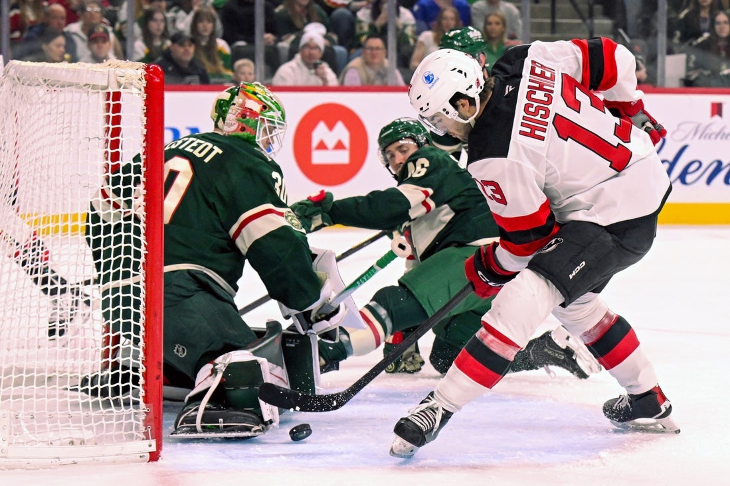 Devils net 4 straight goals vs. Wild, halt 4-game slide