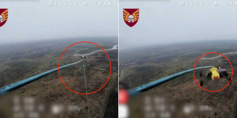 A new Ukrainian way of intercepting drones midair looks like a fishing ...