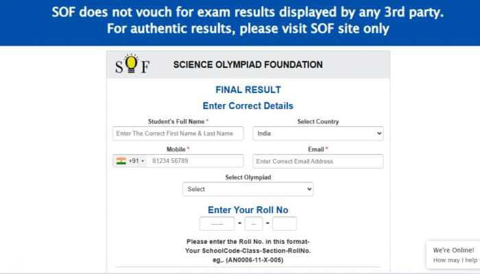 SOF NSO result 2026 out at results.sofworld.org - check direct link here