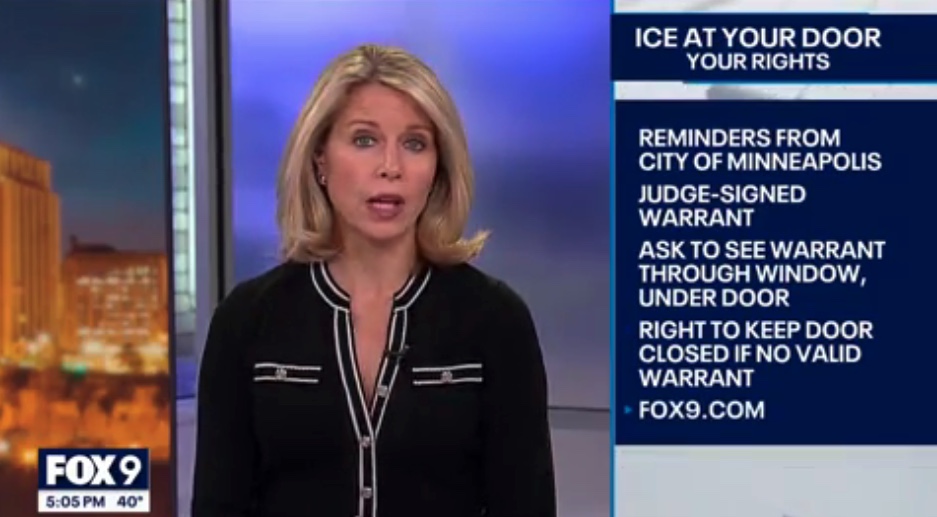 Minneapolis Fox affiliate relays reminder that ICE can’t legally barge ...