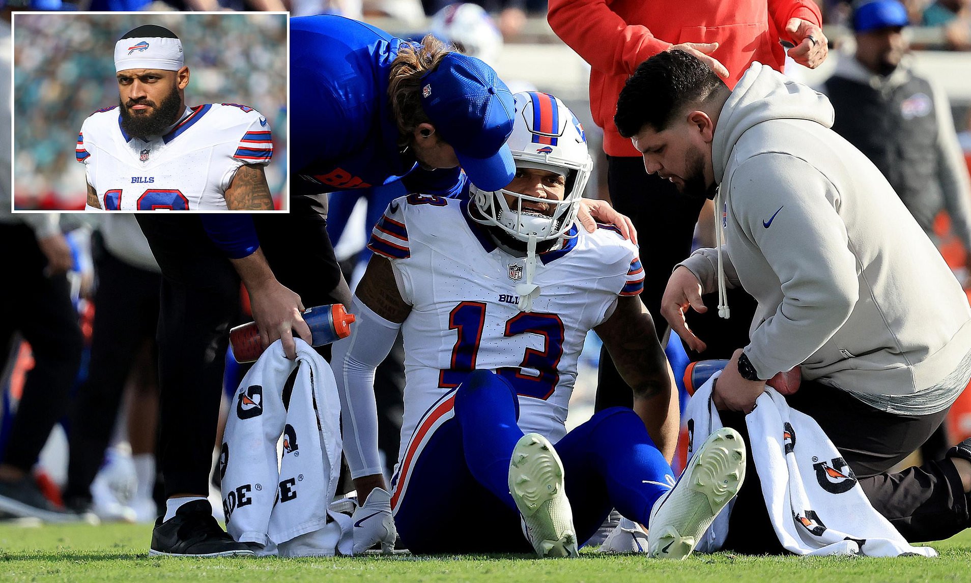 Bills star ruled out for the season after hurting knee in wild-card win