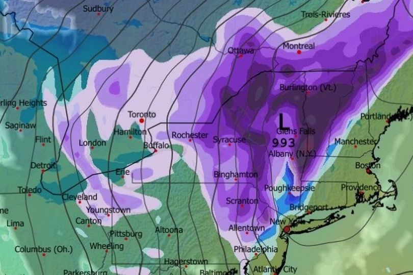 New York snow bomb to return as temperatures plunge and maps turn ...